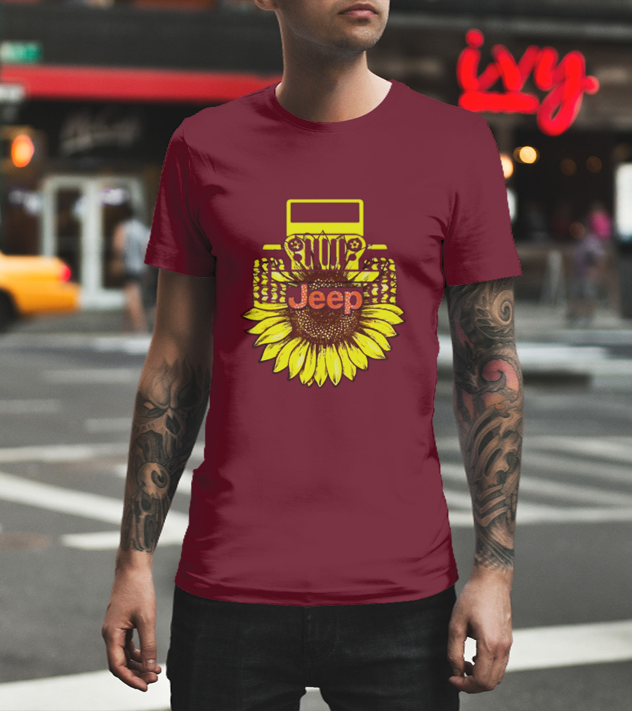 Jeep Sunflower Hot Sun Of Day T-Shirt