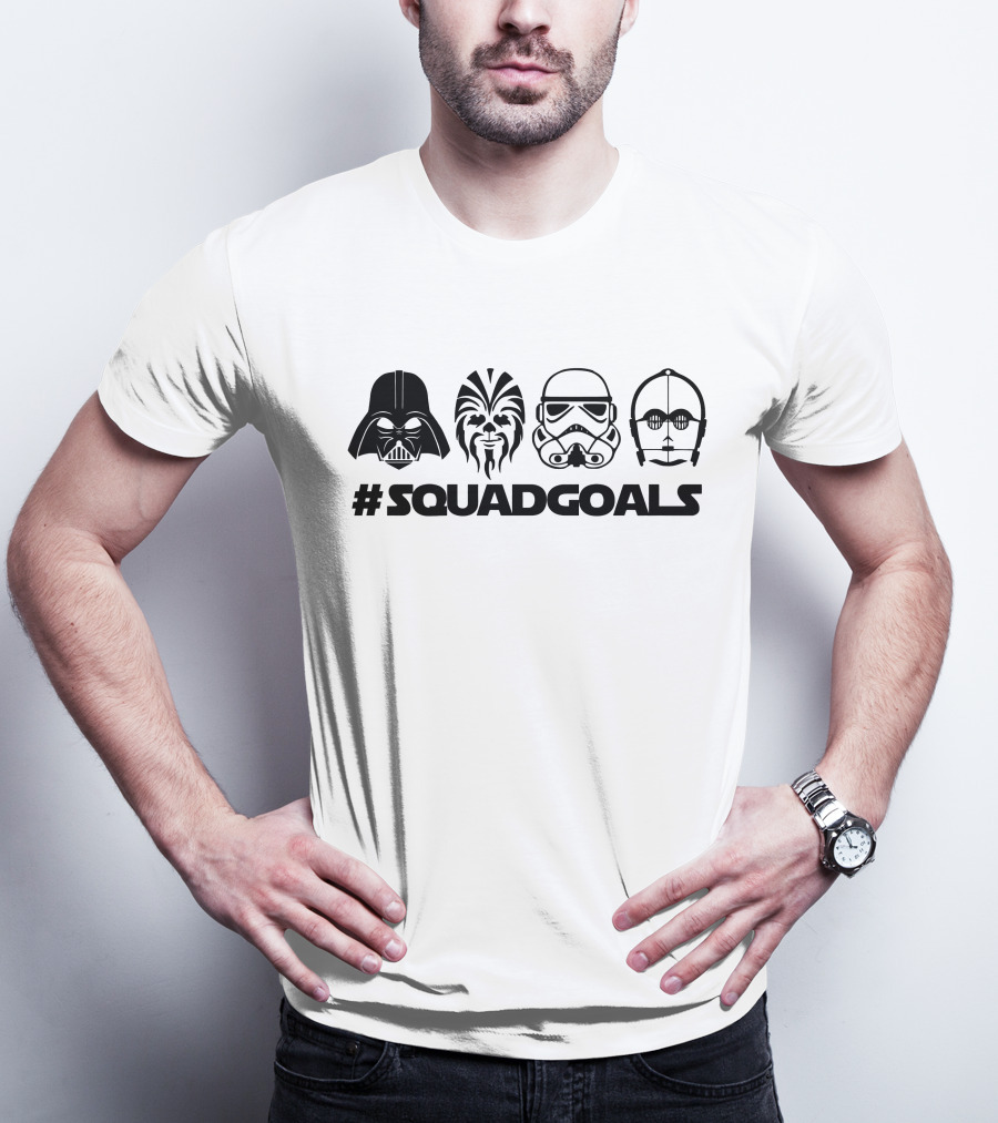 SquadGoals Star Wars Darth Vader Chewbacca Stormtrooper C-3PO T-Shirt