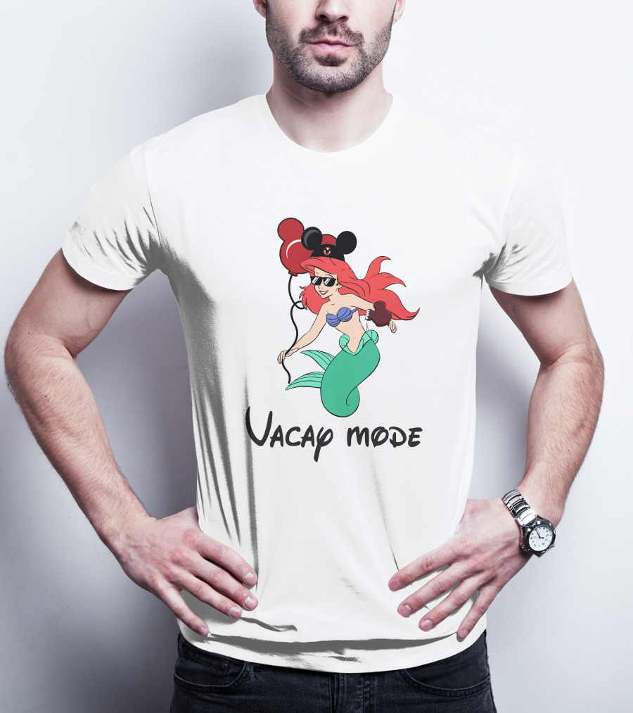 Vacay Mode Little Mermaid With Mickey Balloons T-Shirt