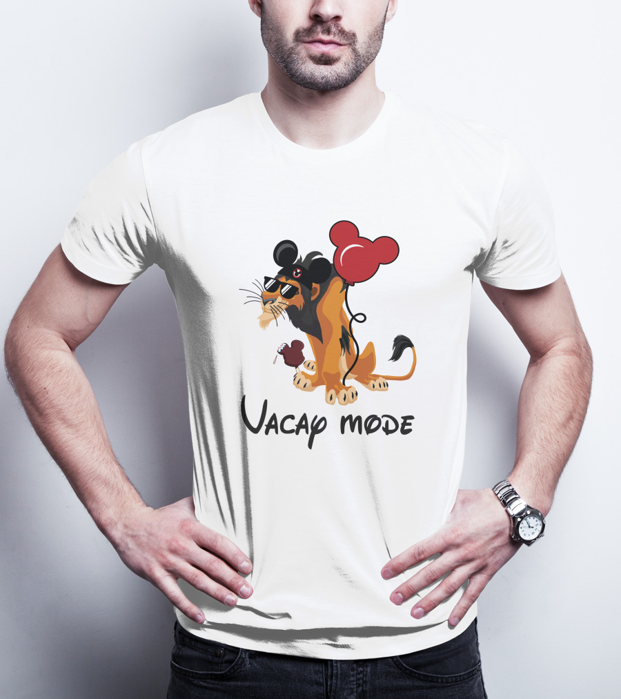 Scar Lion Vacay Mode Balloon Ears Sunglasses Ice Cream T-Shirt