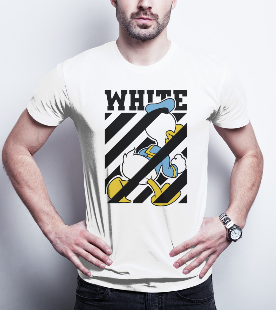 Donald Duck Off-White Stripes T-Shirt