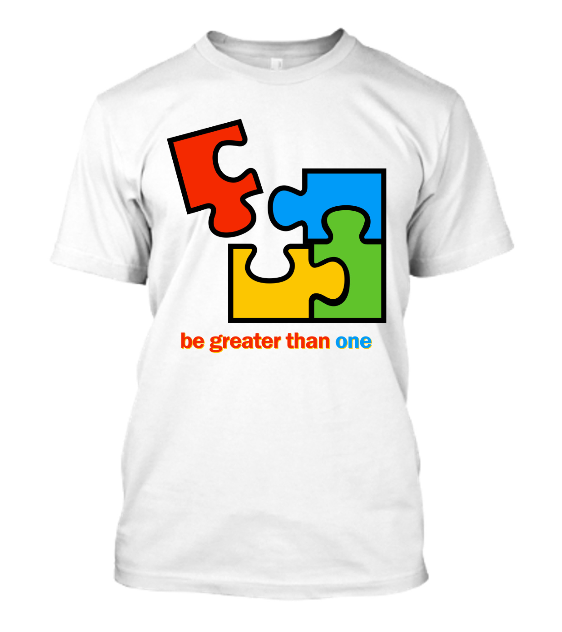 Office 2000 Be Greater Than One Puzzle Pieces T-Shirt