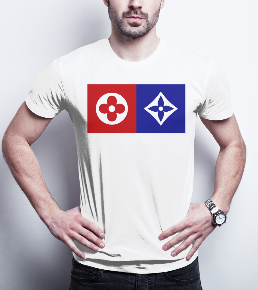 Best Dual Icon Flower Emblems T-Shirt