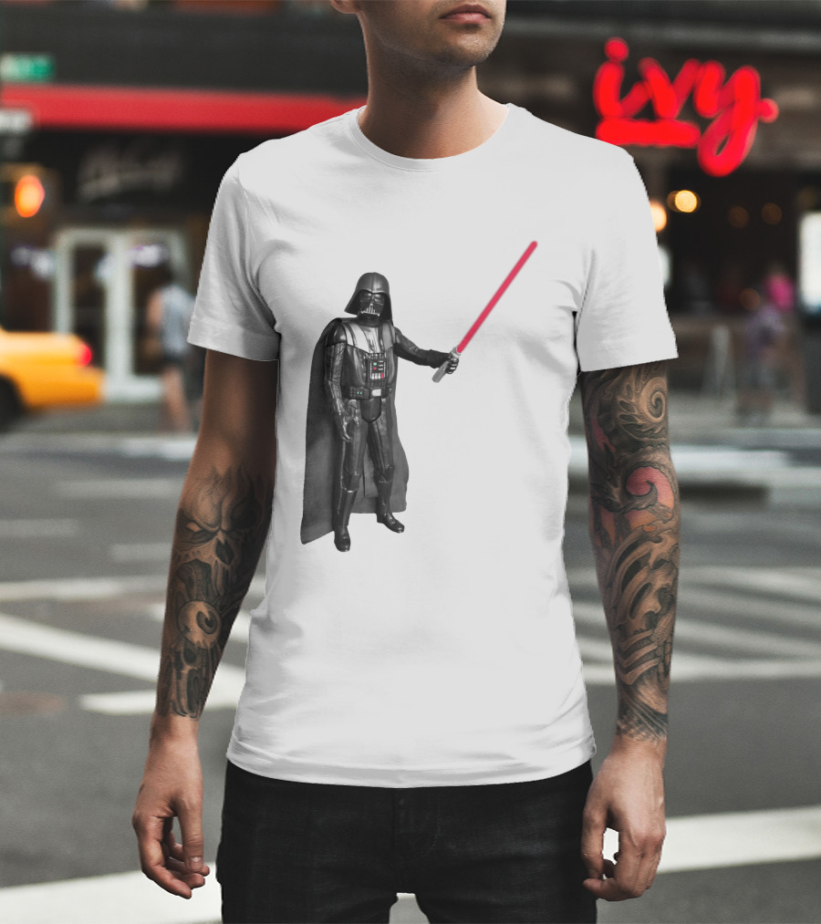 Darth Vader Star Wars Transparent Red Lightsaber Iconic Character T-Shirt