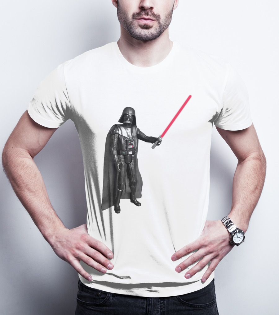 Darth Vader Star Wars Transparent Red Lightsaber Iconic Character T-Shirt