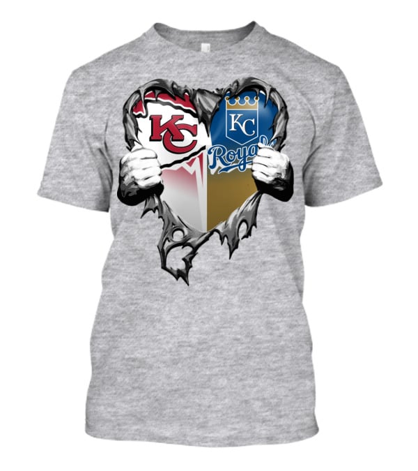 Kc Chiefs And Kc Royals Heart T-Shirt