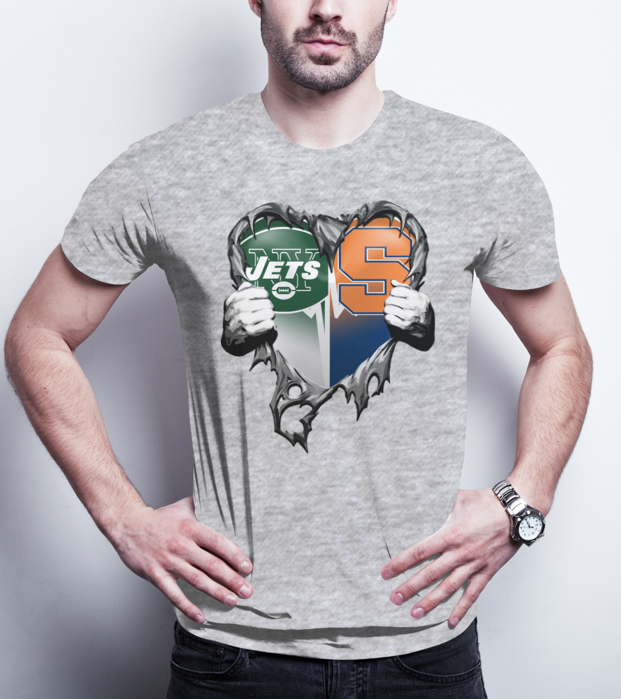 Jets Syracuse Split Heart T-Shirt