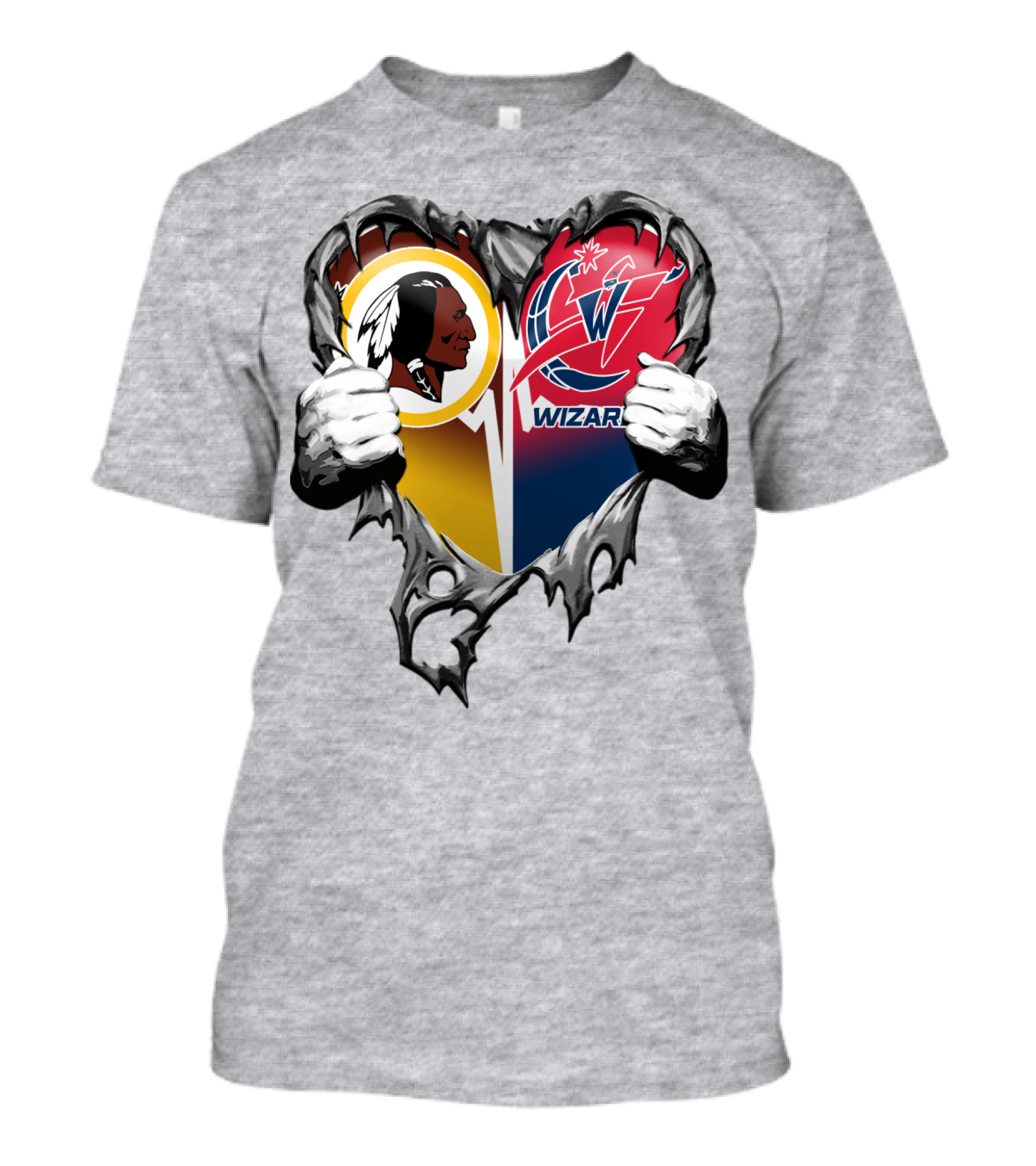 Washington Redskins Wizards Heart T-Shirt