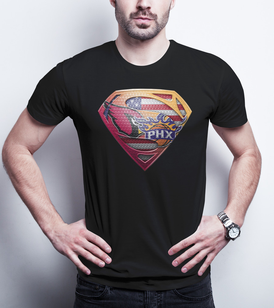 Superman Logo Phoenix Suns American Flag T-Shirt