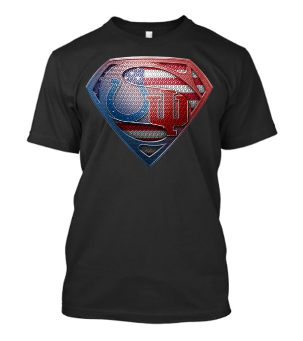 Colts Iu American Flag Superman Shield T-Shirt