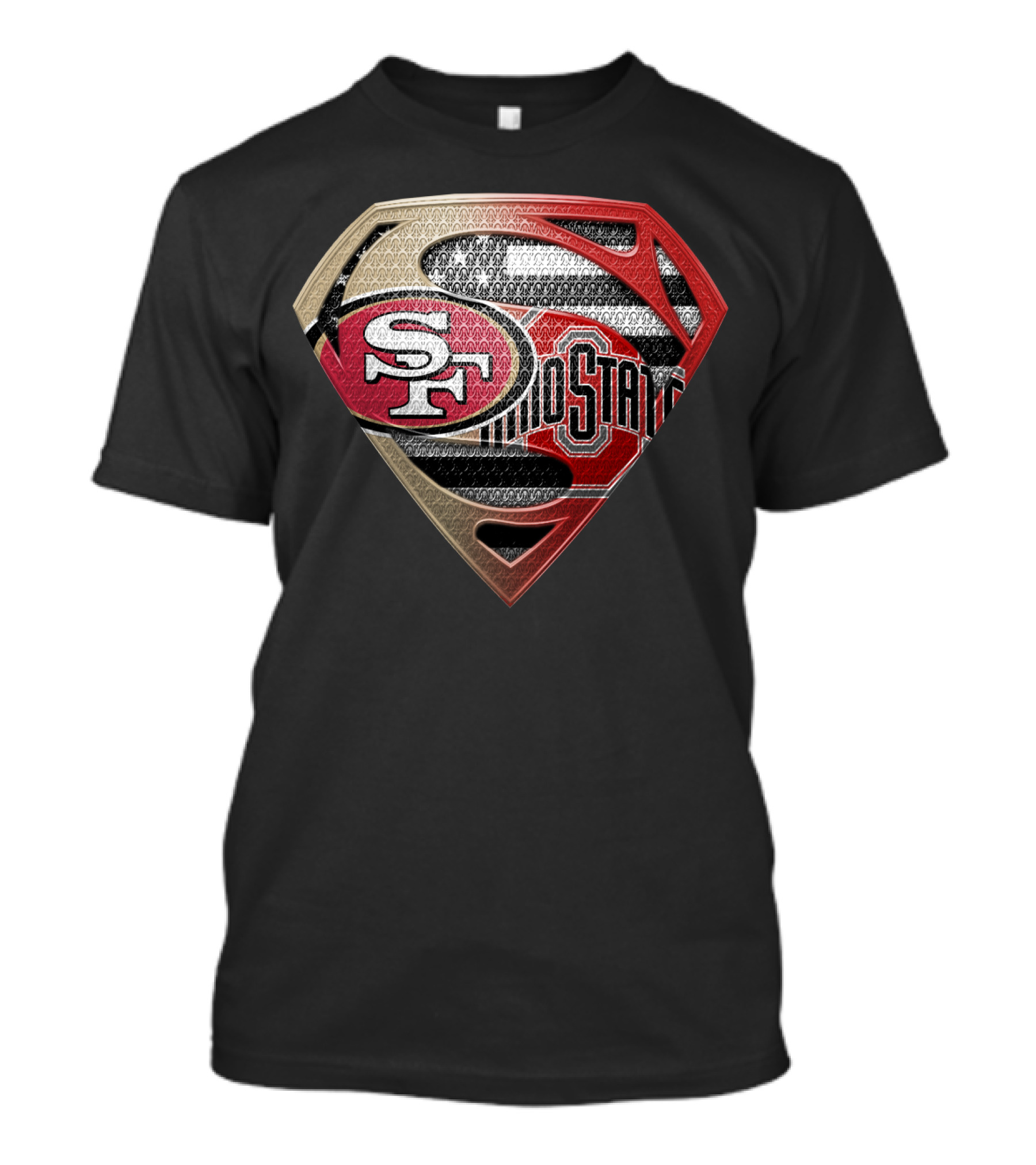 San Francisco 49ers Ohio State Superman Logo Mashup T-Shirt
