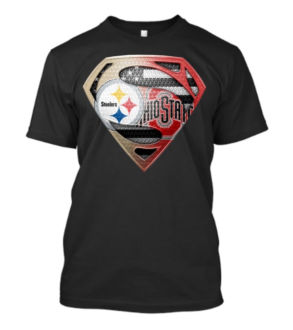 Steelers Ohio State Superman Logo Fusion T-Shirt