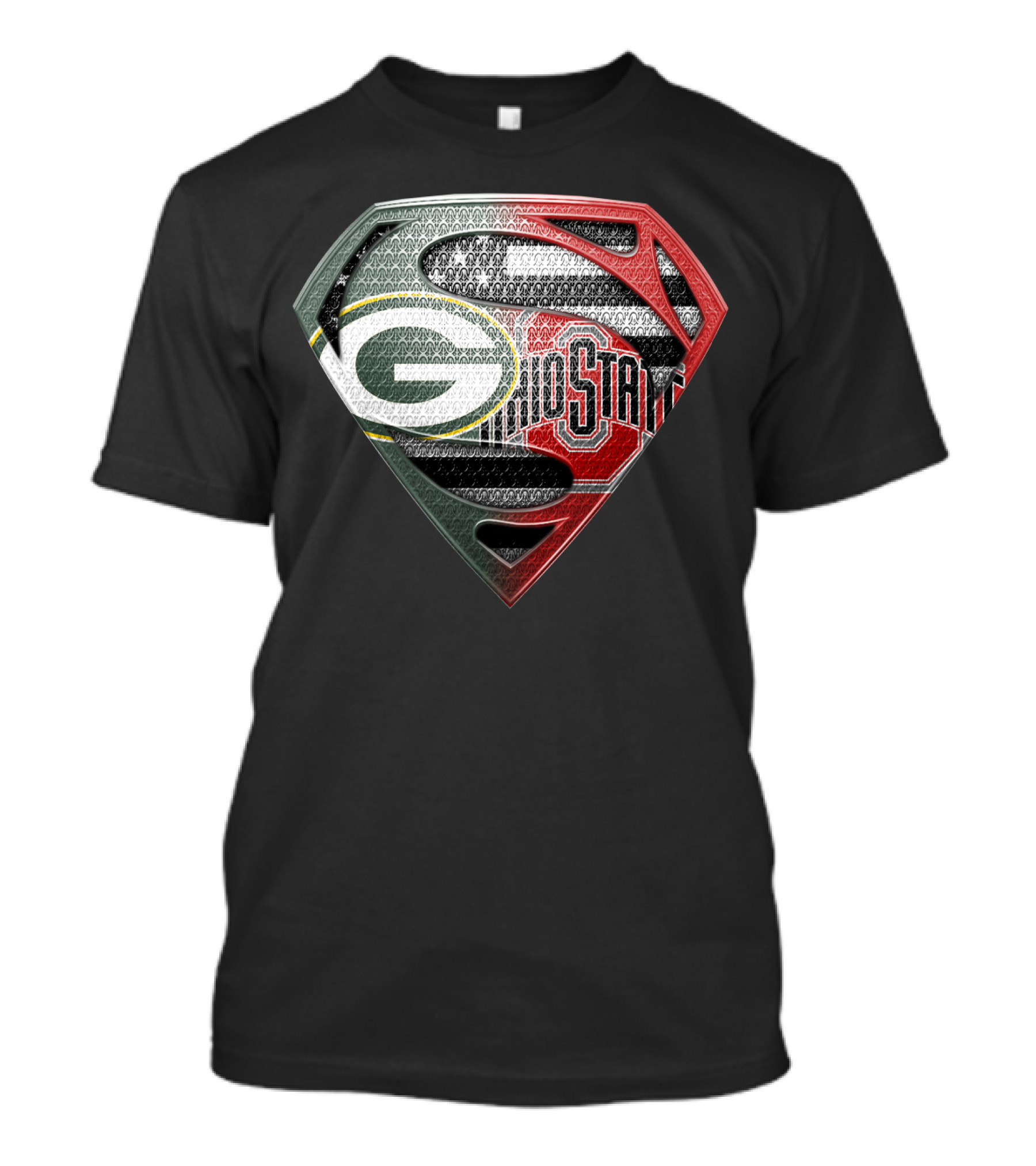 Packers Ohio State Superman Logo Fusion Sspus140 T-Shirt