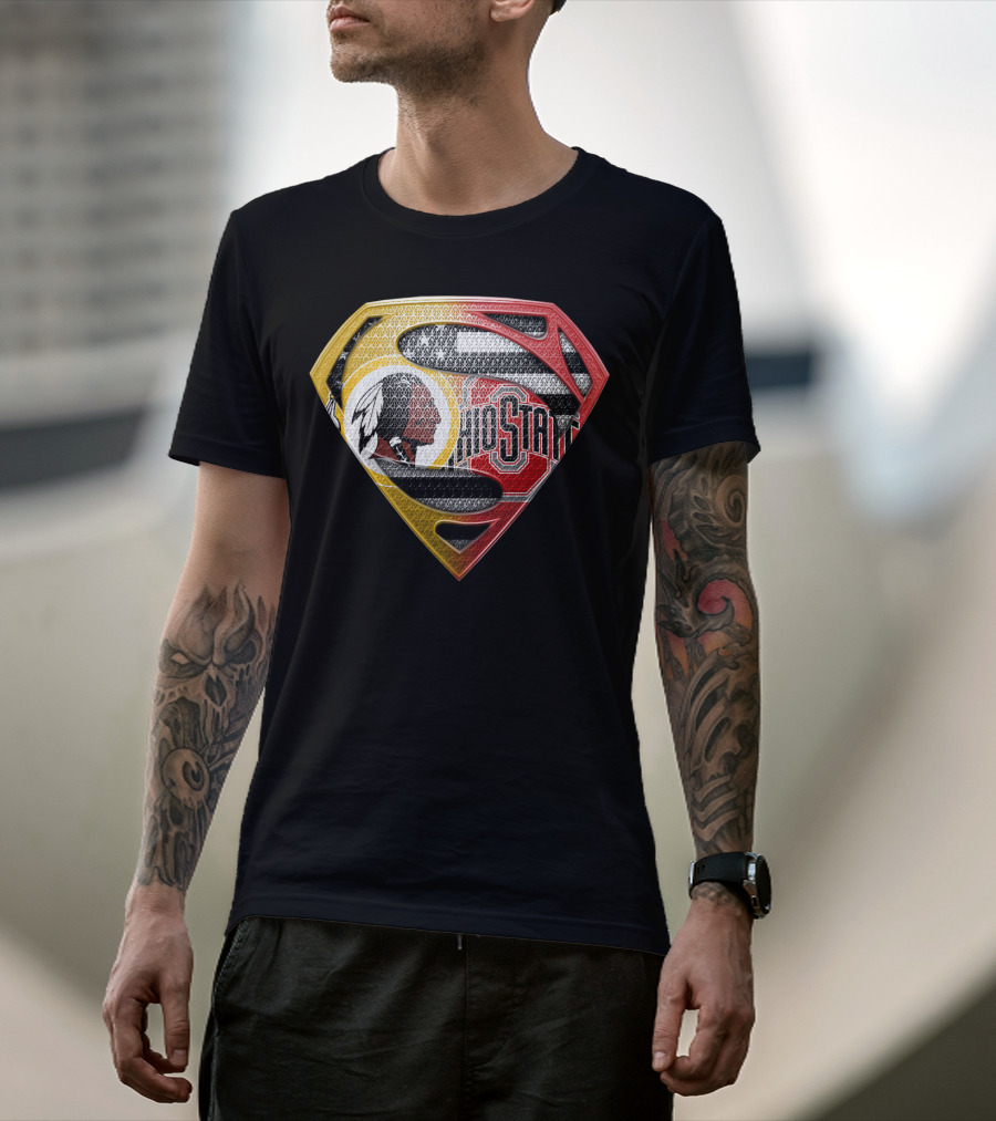 Ohio State Buckeyes Washington Commanders Superman T-Shirt