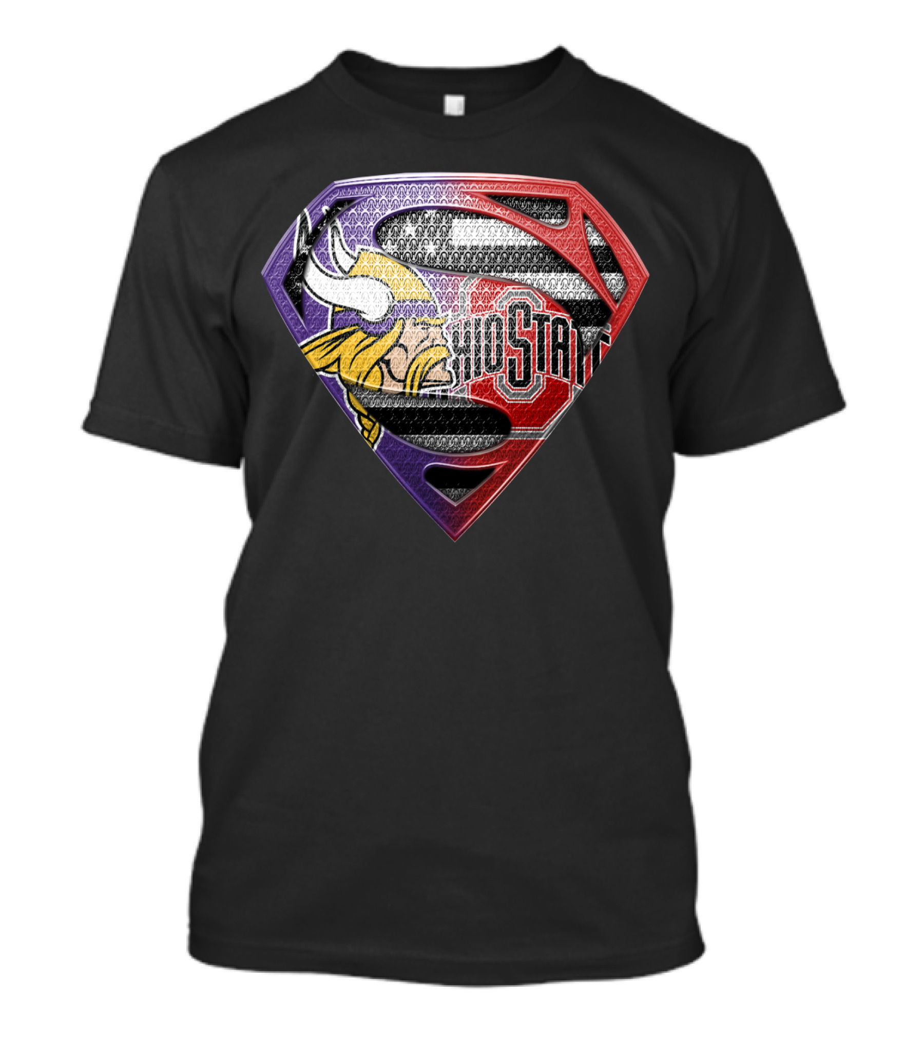 Minnesota Vikings Ohio State Blend Superman T-Shirt