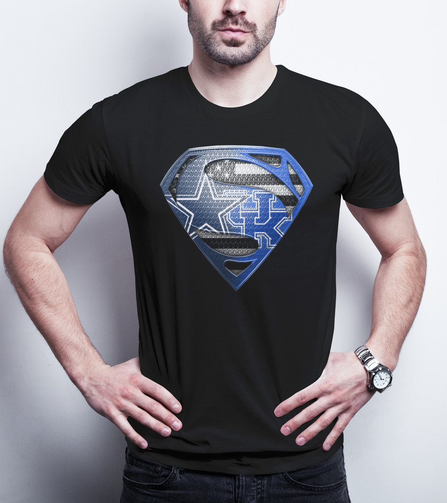 Dallas Kentucky Superman Shield Football Basketball T-Shirt