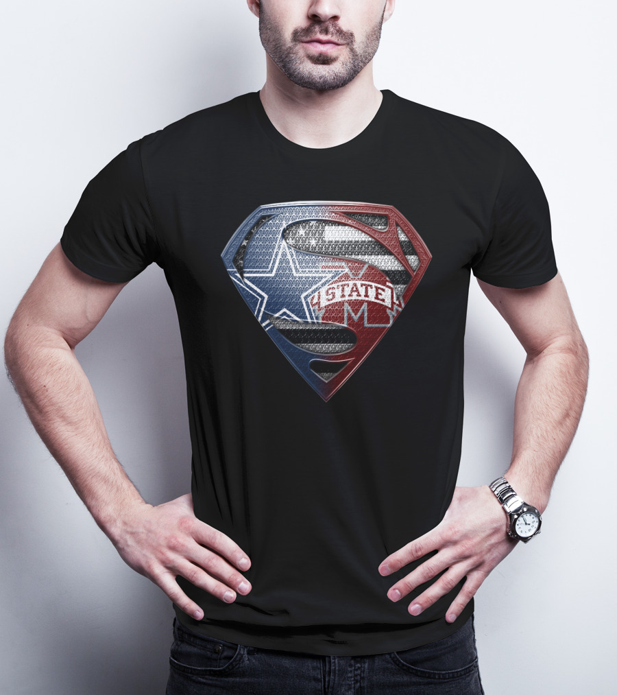 Superman Texas State Flag S Shield T-Shirt