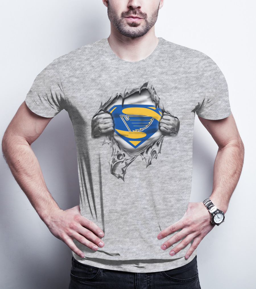 St. Louis Blues Hockey Superman T-Shirt
