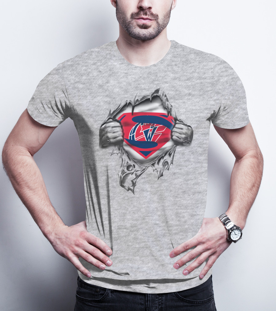Superman Logo Washington Wizards Symbol Torn T-Shirt