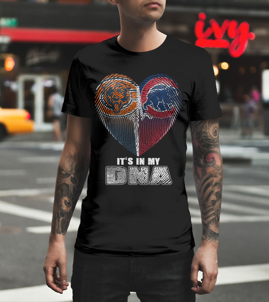 Chicago Bears Cubs Heart It's In My Dna T-Shirt