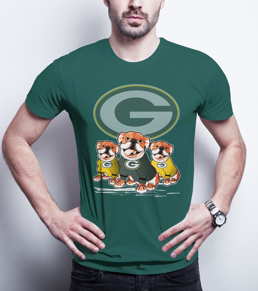 Green Bay Packers Dogs Trio T-Shirt