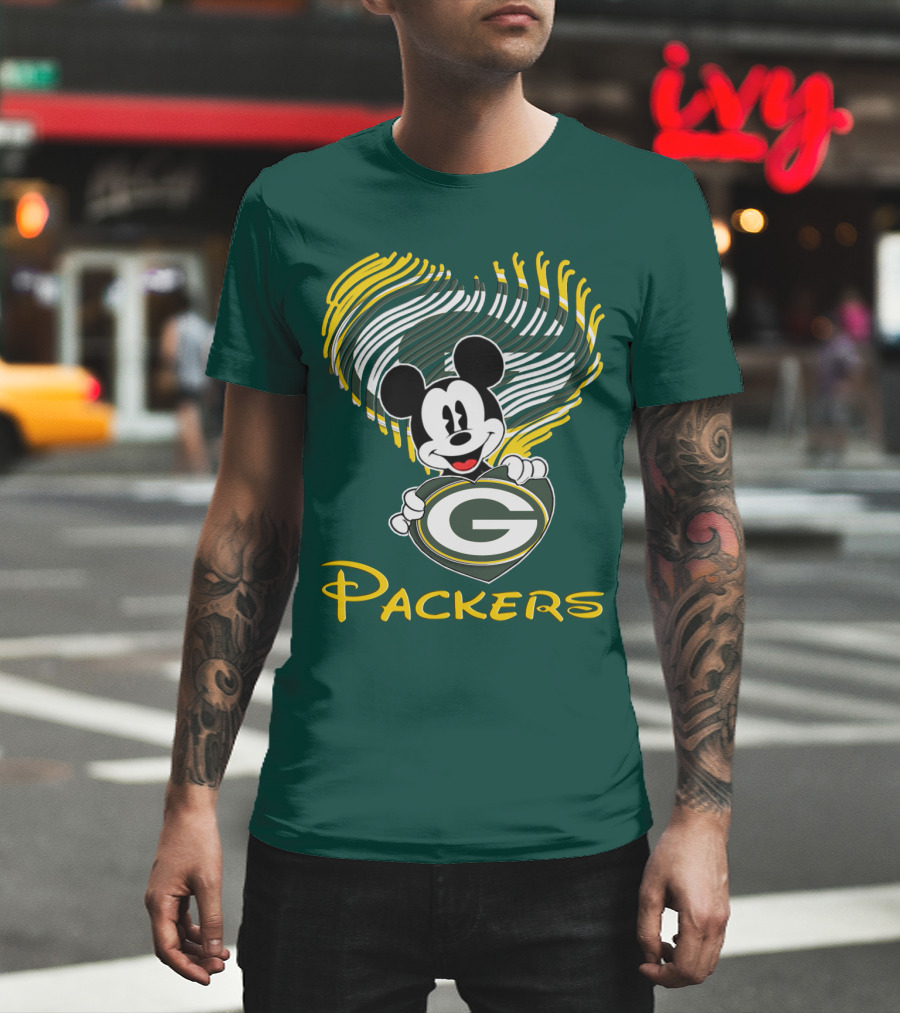 Packers Heart With Character T-Shirt