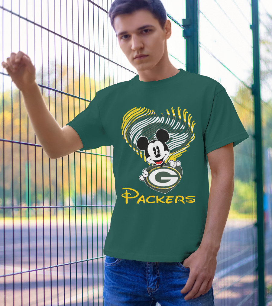 Packers Heart With Character T-Shirt