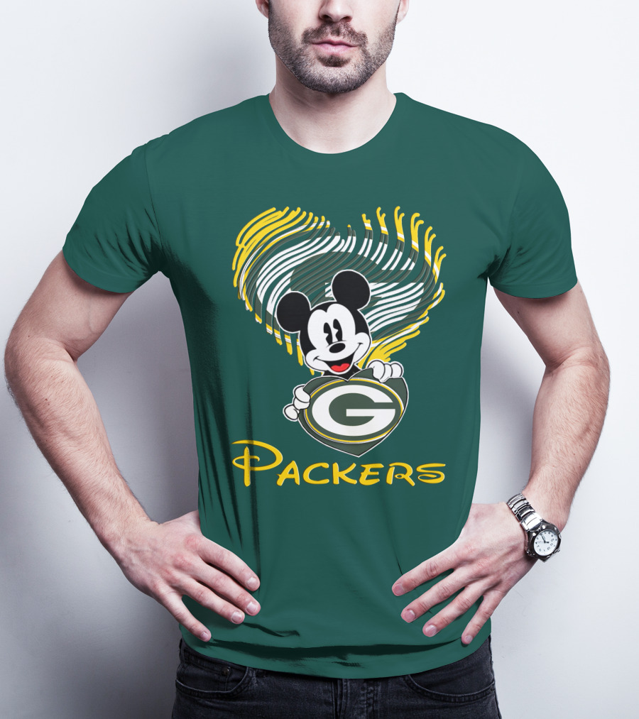 Packers Heart With Character T-Shirt