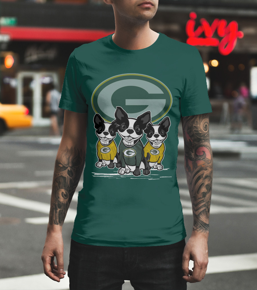Green Bay Packers Boston Terriers T-Shirt