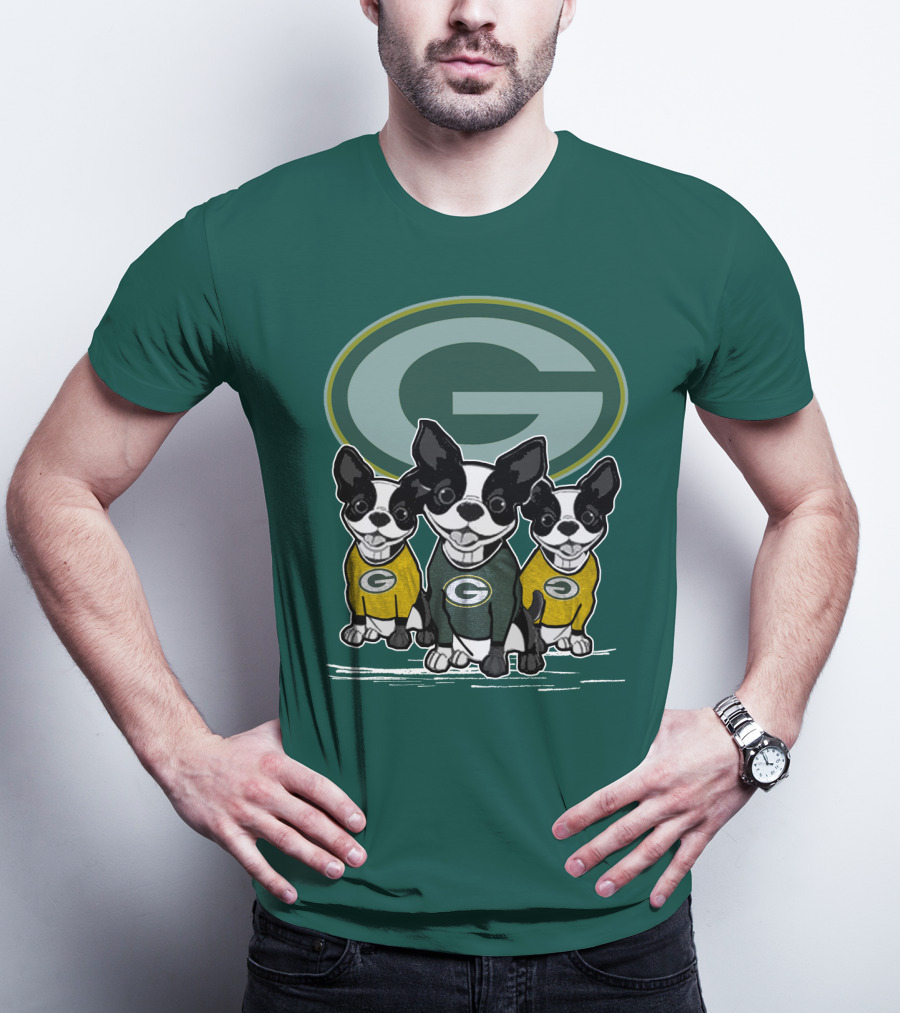 Green Bay Packers Boston Terriers T-Shirt