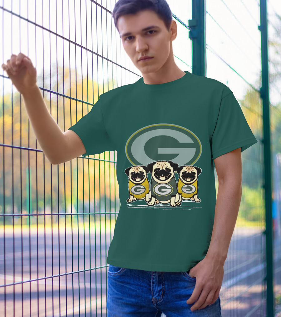 Green Bay Packers G Logo Pugs T-Shirt