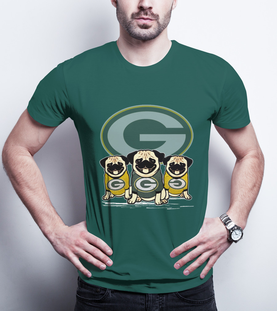 Green Bay Packers G Logo Pugs T-Shirt