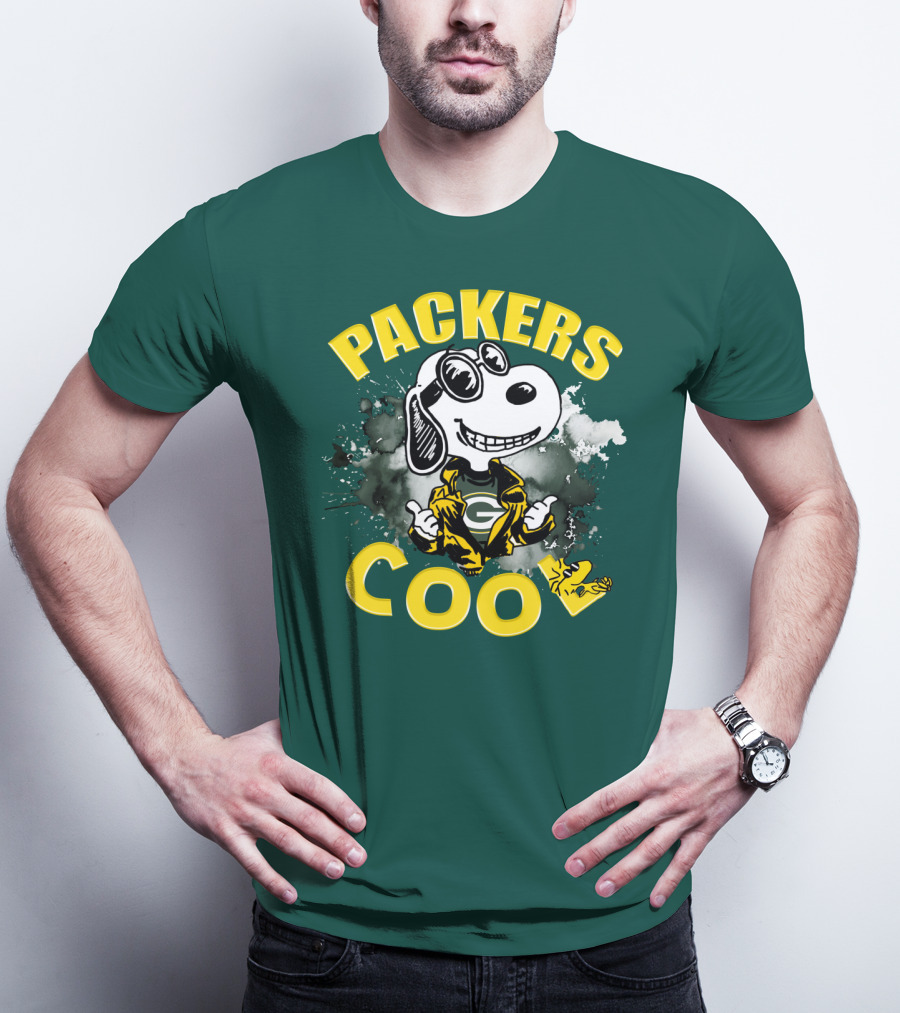 Packers Cool Snoopy Green Bay Packers Football T-Shirt