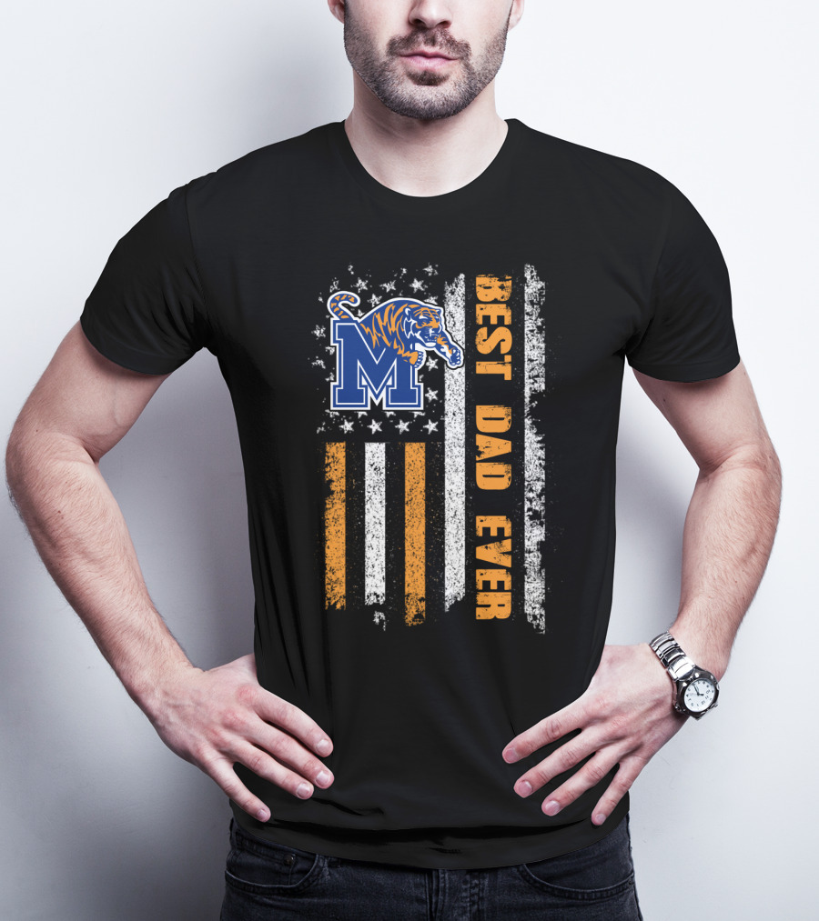 Memphis Tigers Best Dad Ever Flag 049 T-Shirt