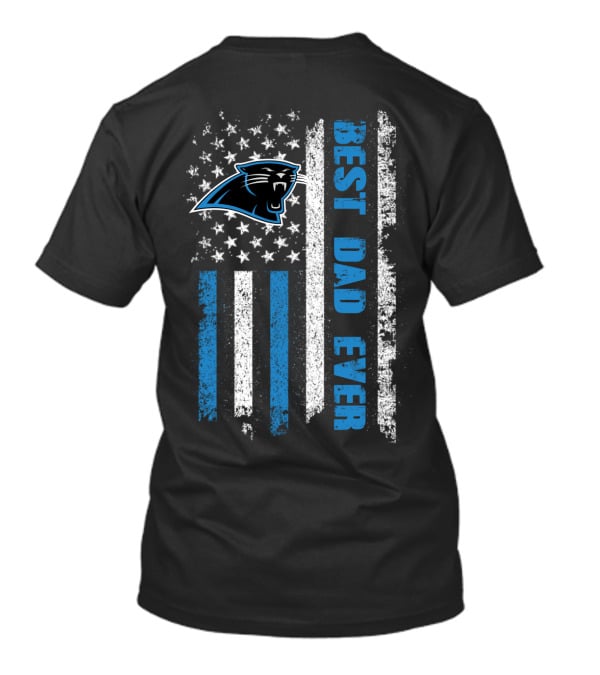Carolina Panthers Best Dad Ever American Flag T-Shirt