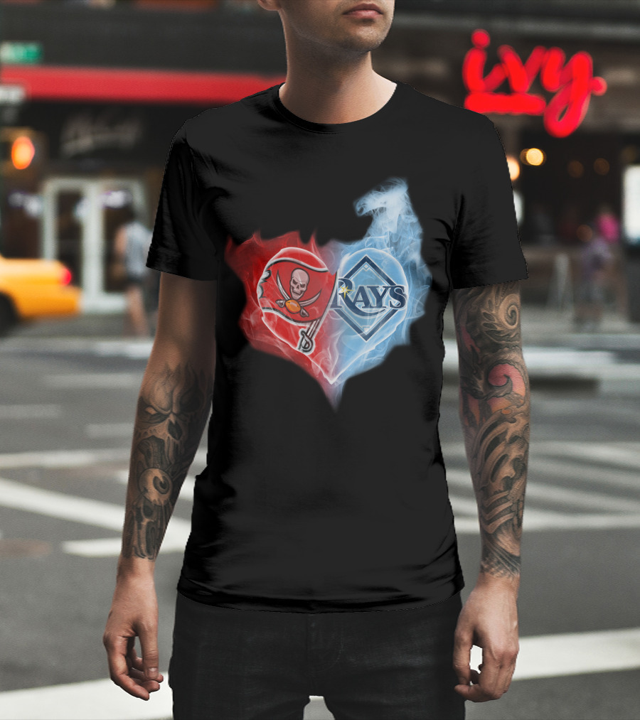 Buccaneers And Rays Heart Fusion T-Shirt