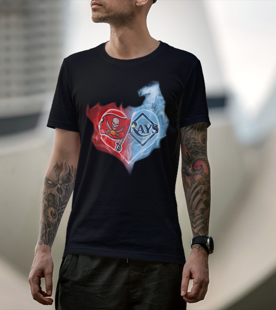 Buccaneers And Rays Heart Fusion T-Shirt