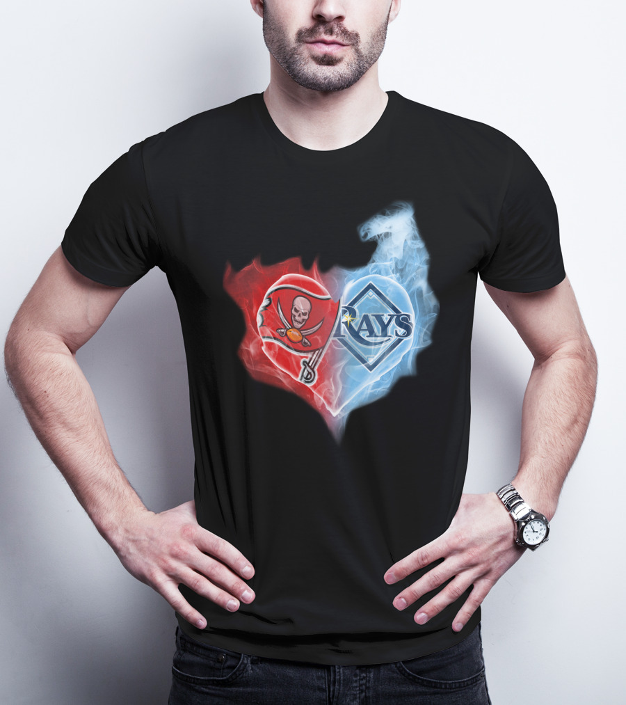 Buccaneers And Rays Heart Fusion T-Shirt