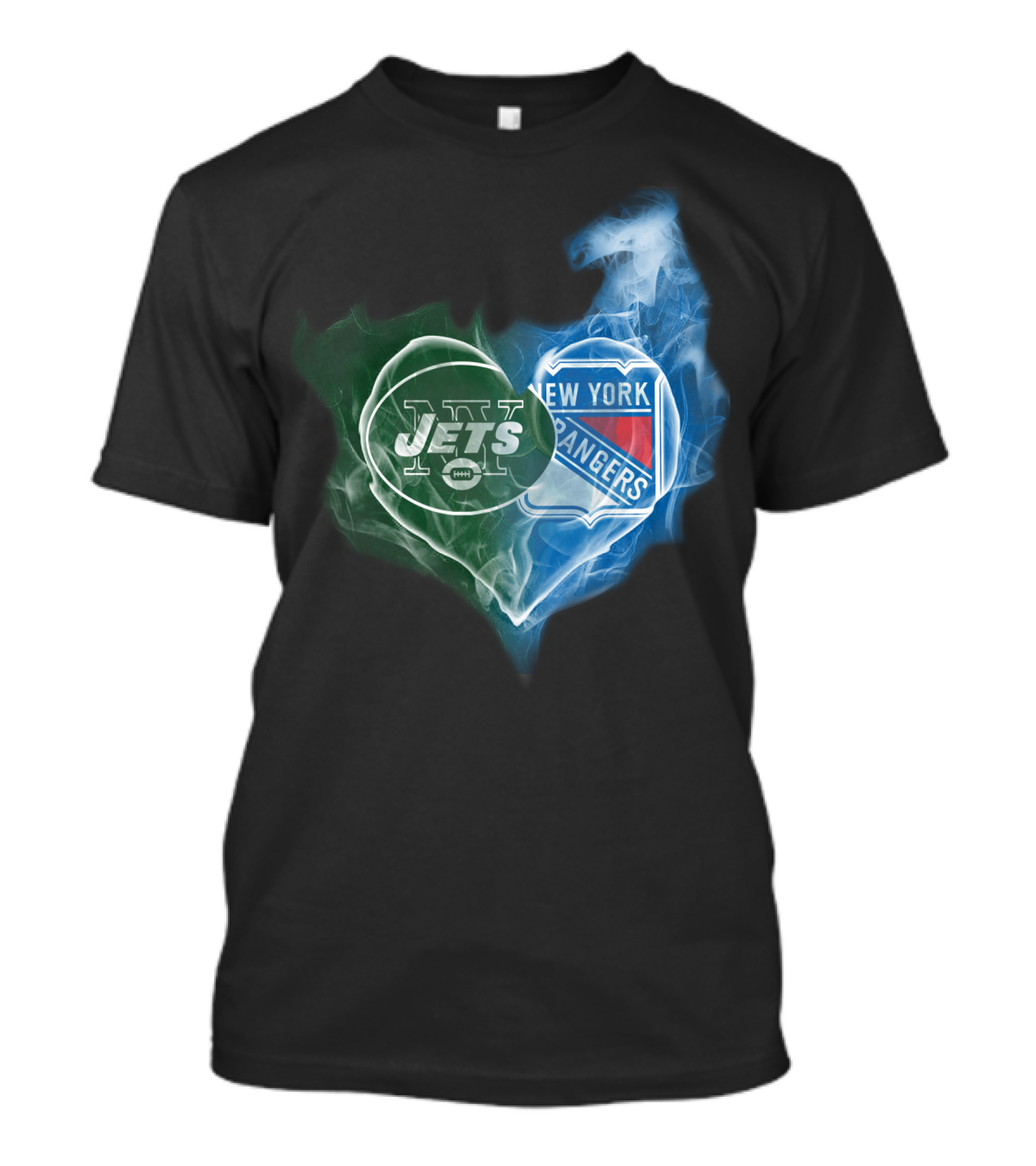 New York Jets Rangers Heart Fusion T-Shirt