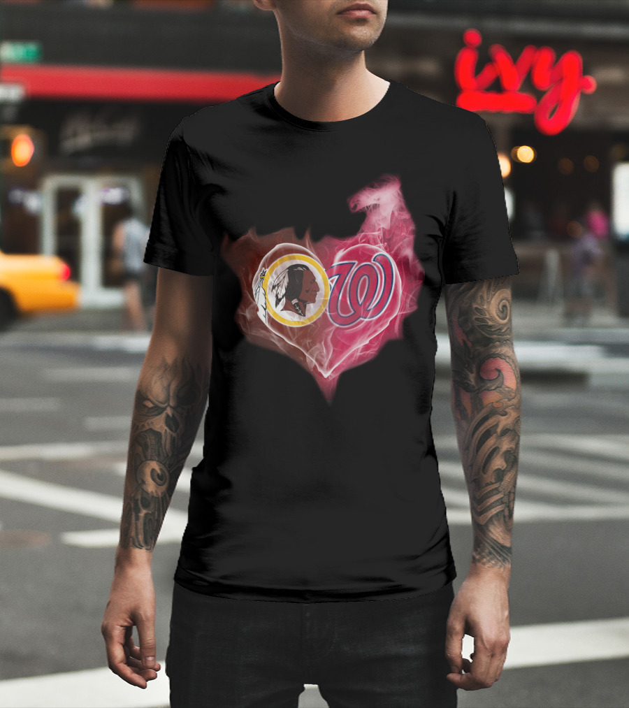 Washington Redskins Nationals Heart Fusion T-Shirt