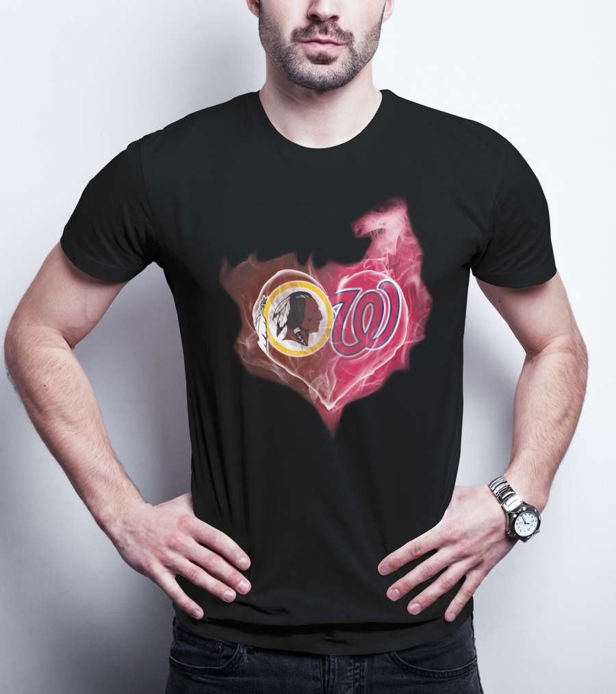 Washington Redskins Nationals Heart Fusion T-Shirt