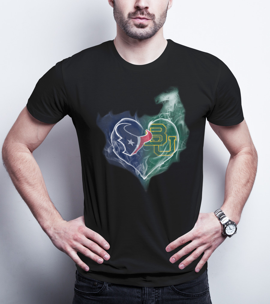 Houston Texans Baylor University Heart T-Shirt