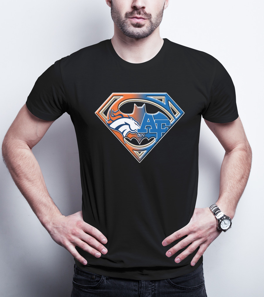 Denver Broncos Air Force Batman Superhero Shield Logo Bat 015 T-Shirt
