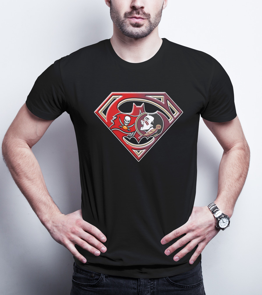 Superman Bat Emblem Joker Pirate Skull T-Shirt
