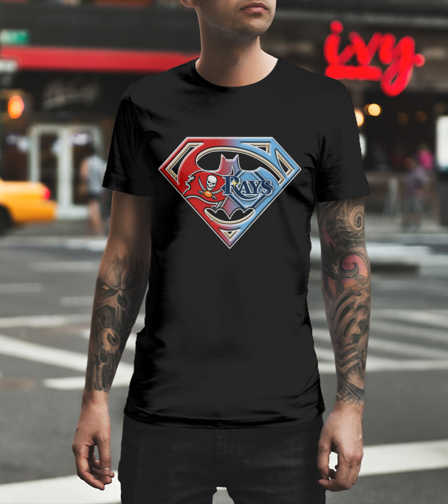 Superman Batman Buccaneers Rays Logo Fusion Bat 027 T-Shirt