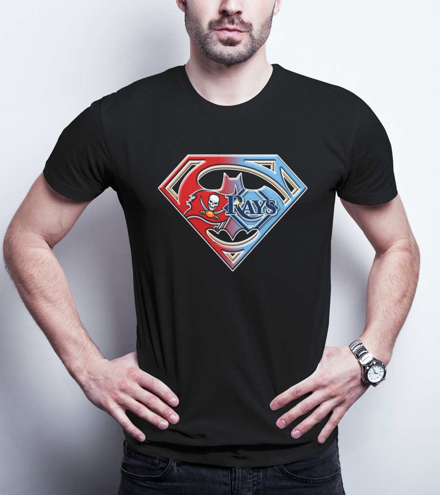 Superman Batman Buccaneers Rays Logo Fusion Bat 027 T-Shirt