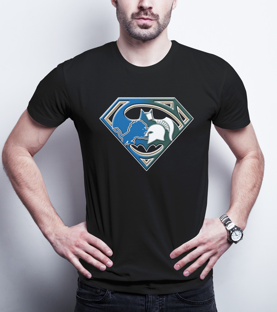Superman Logo Batman Shape Lions Spartans Bat T-Shirt