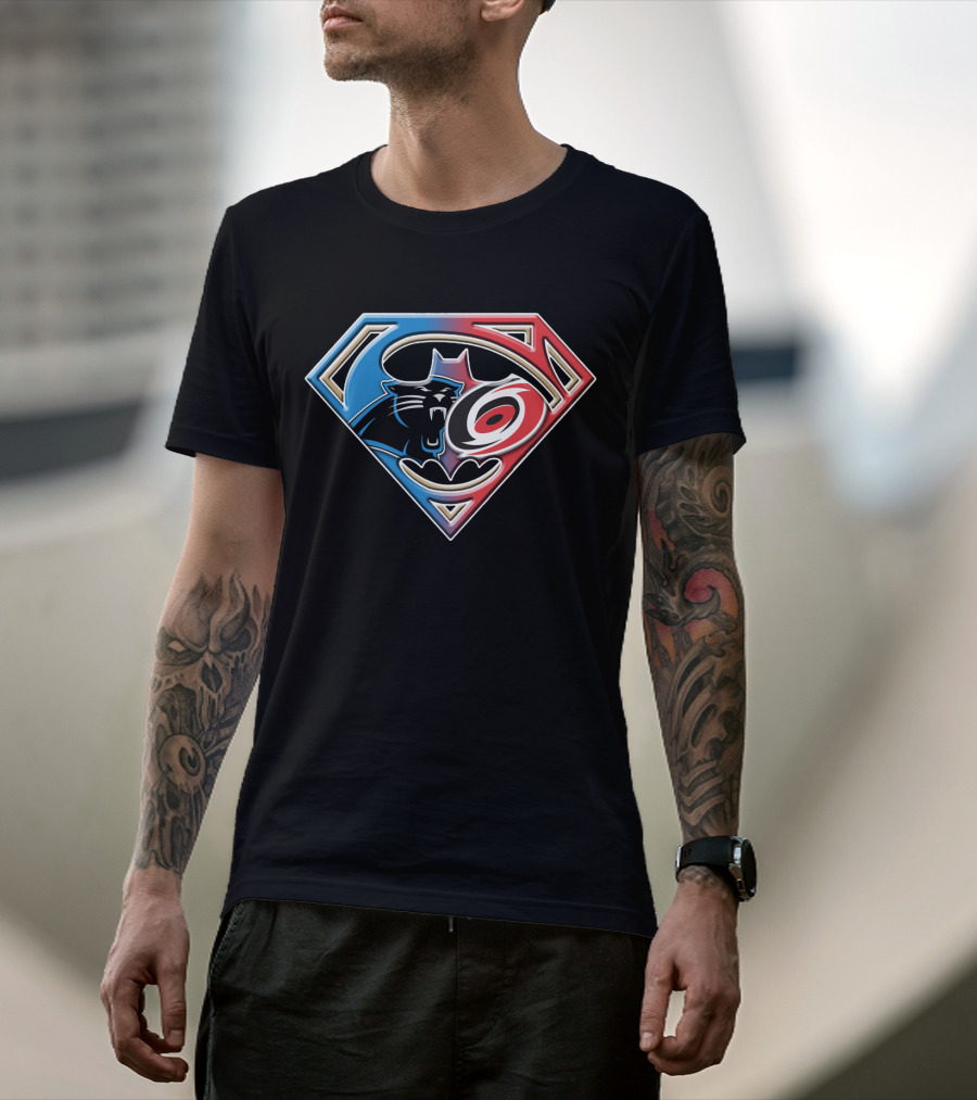 Panthers Hurricanes Superman Logo Fusion T-Shirt