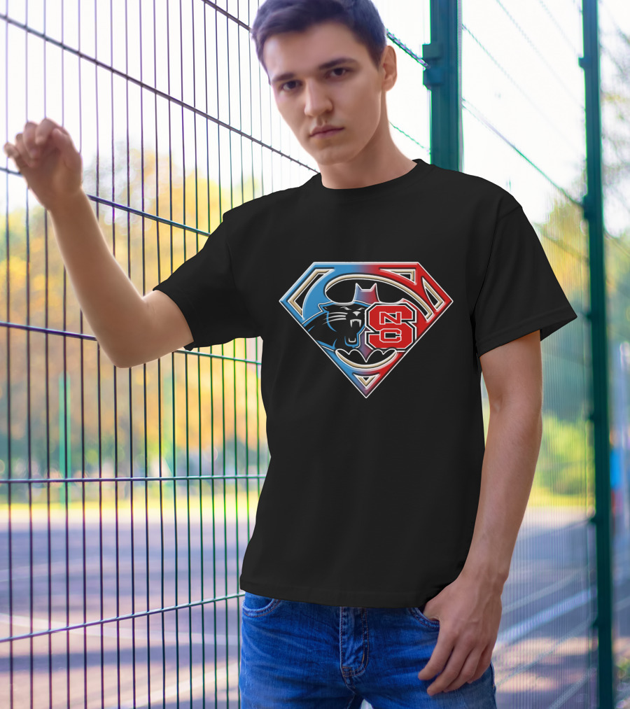 Carolina Panthers Nc State Superman Logo Bat 087 T-Shirt