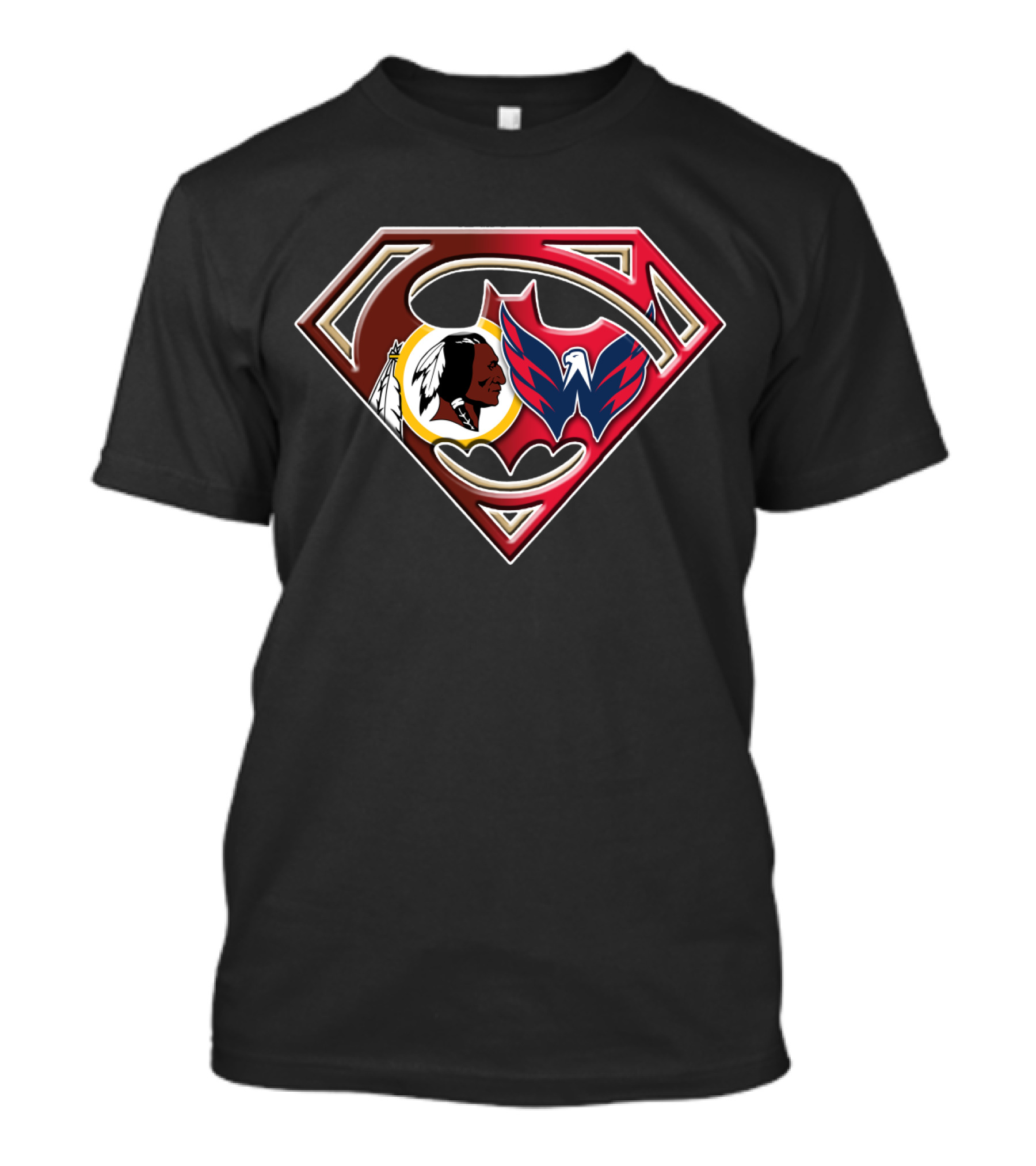 Washington Super Logo Redskins Capitals Crossover T-Shirt